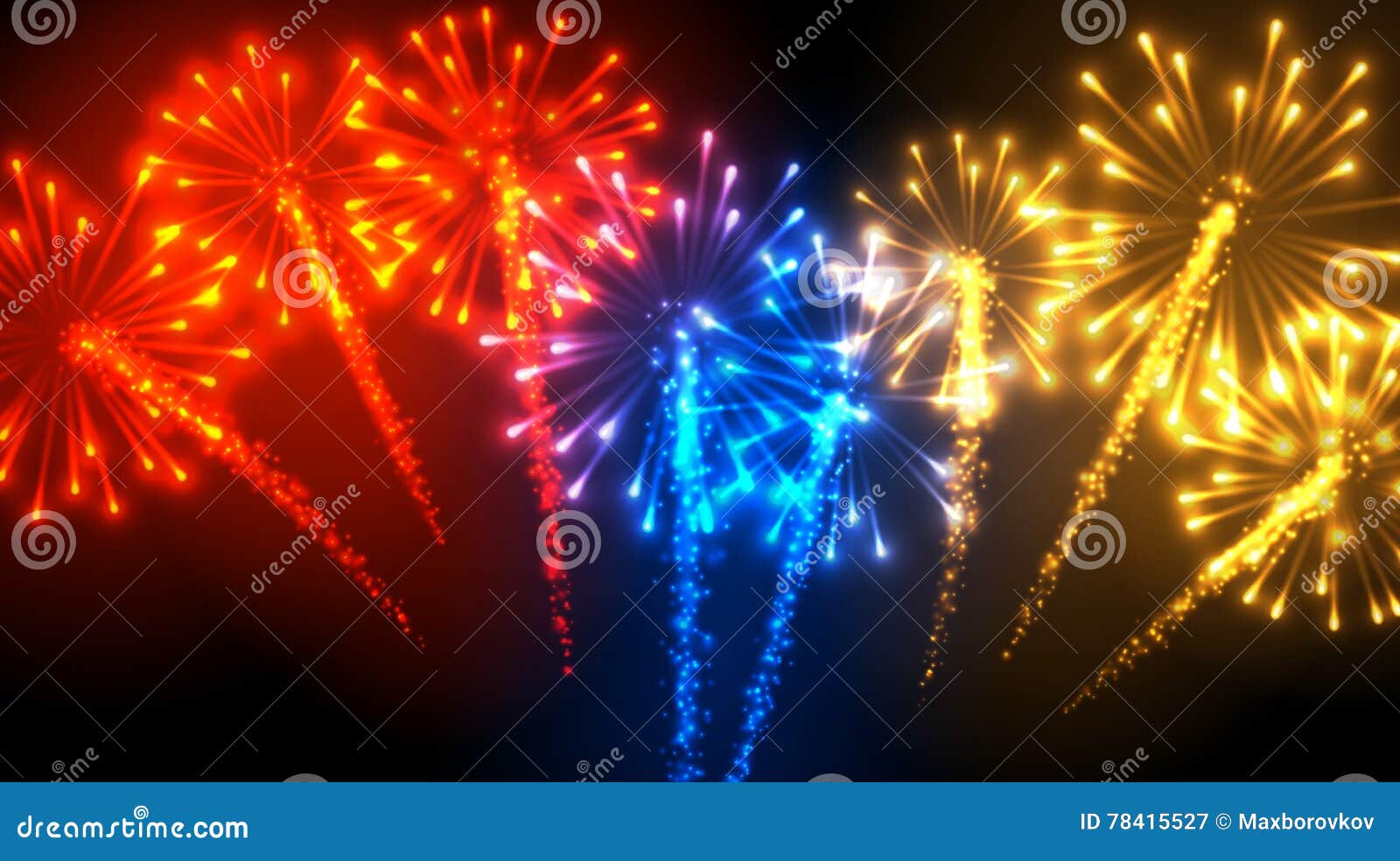 Festive Color Firework Background. Stock Vector - Illustration of ...