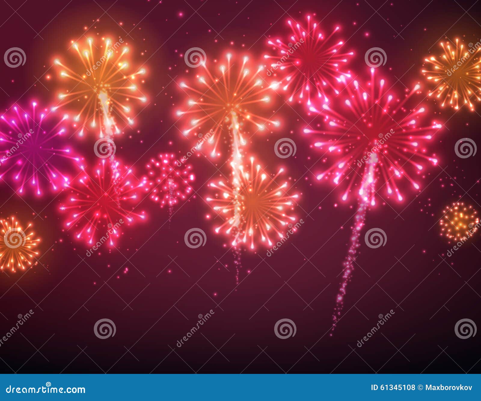 Festive Colour Firework Background Stock Vector - Illustration of ...