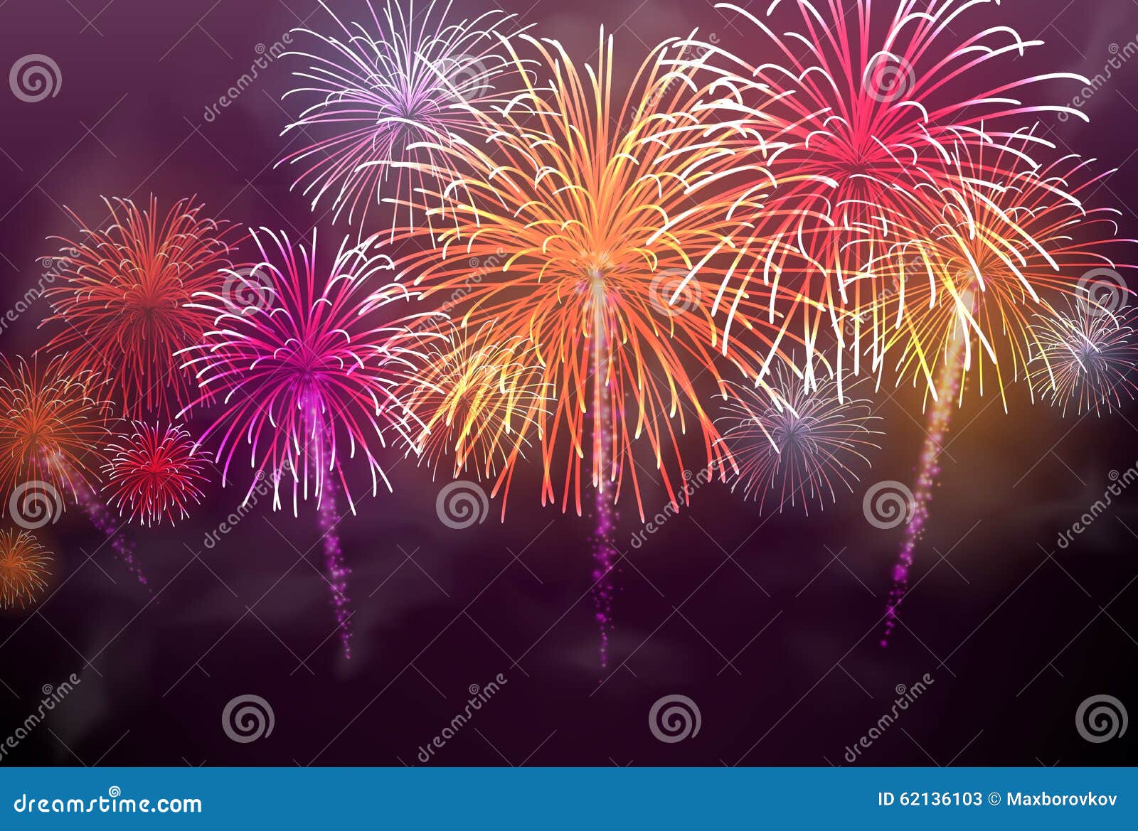 Festive Colour Firework Background Stock Vector - Illustration of ...