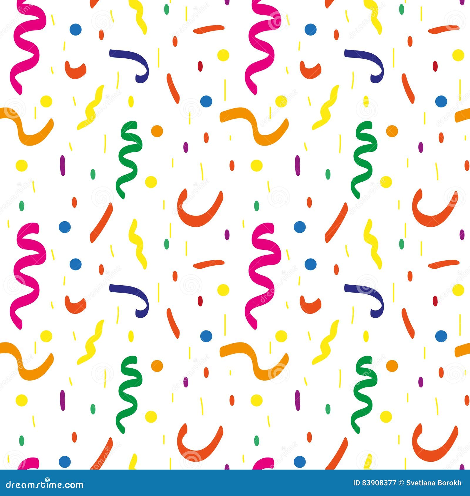 Festive Confetti Seamless Pattern. Modern, Geometric Repeating Texture ...