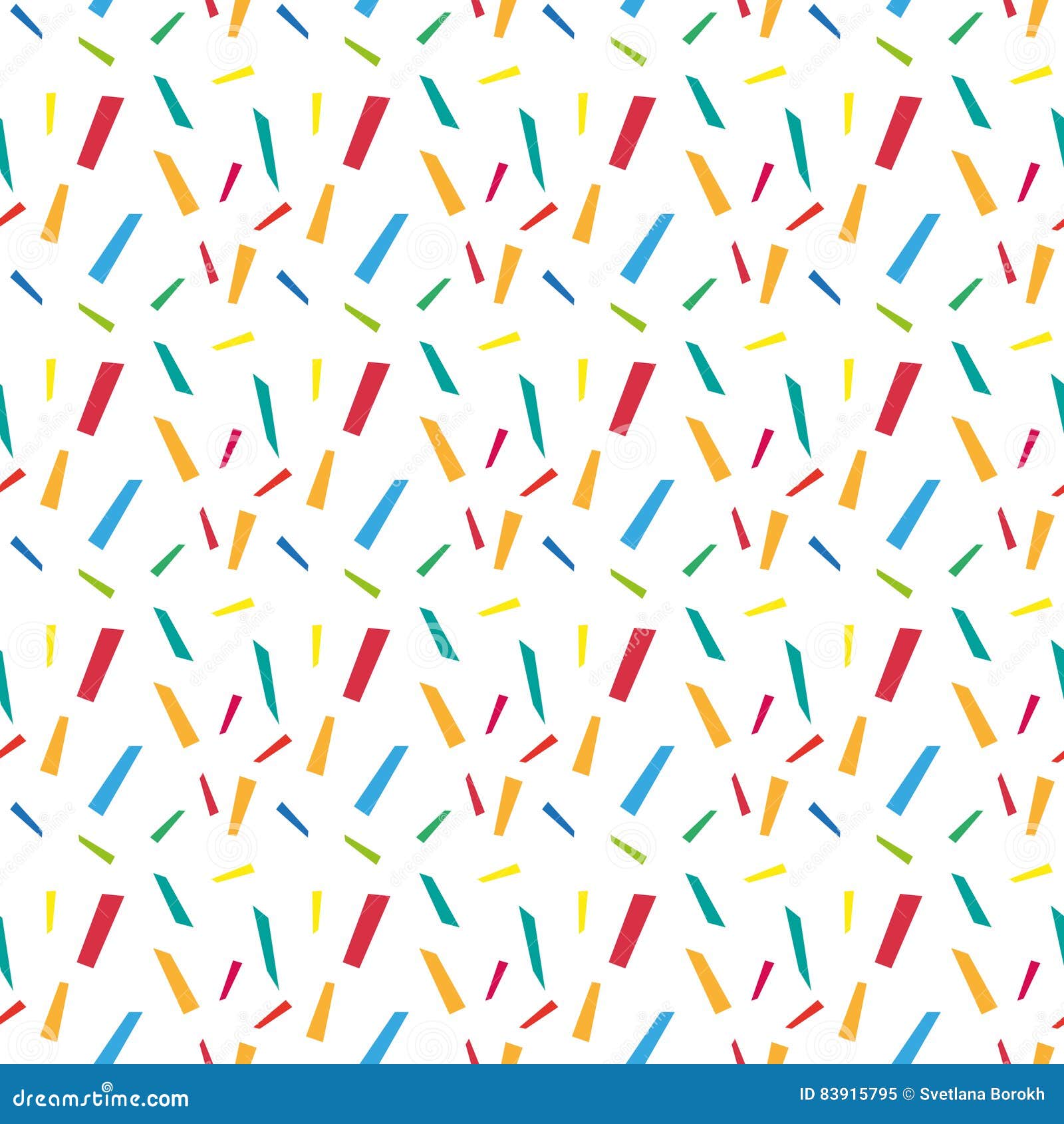 Festive Confetti Seamless Pattern. Modern, Geometric Repeating Texture ...