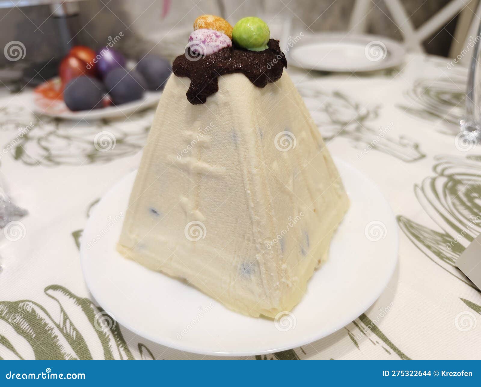 Festive Cottage Cheese Easter with Symbols of the Risen Christ Stock ...