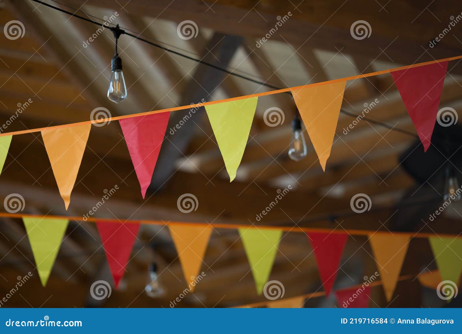 Festive Decor. Bright Flags Stock Photo - Image of enjoyment, hope ...