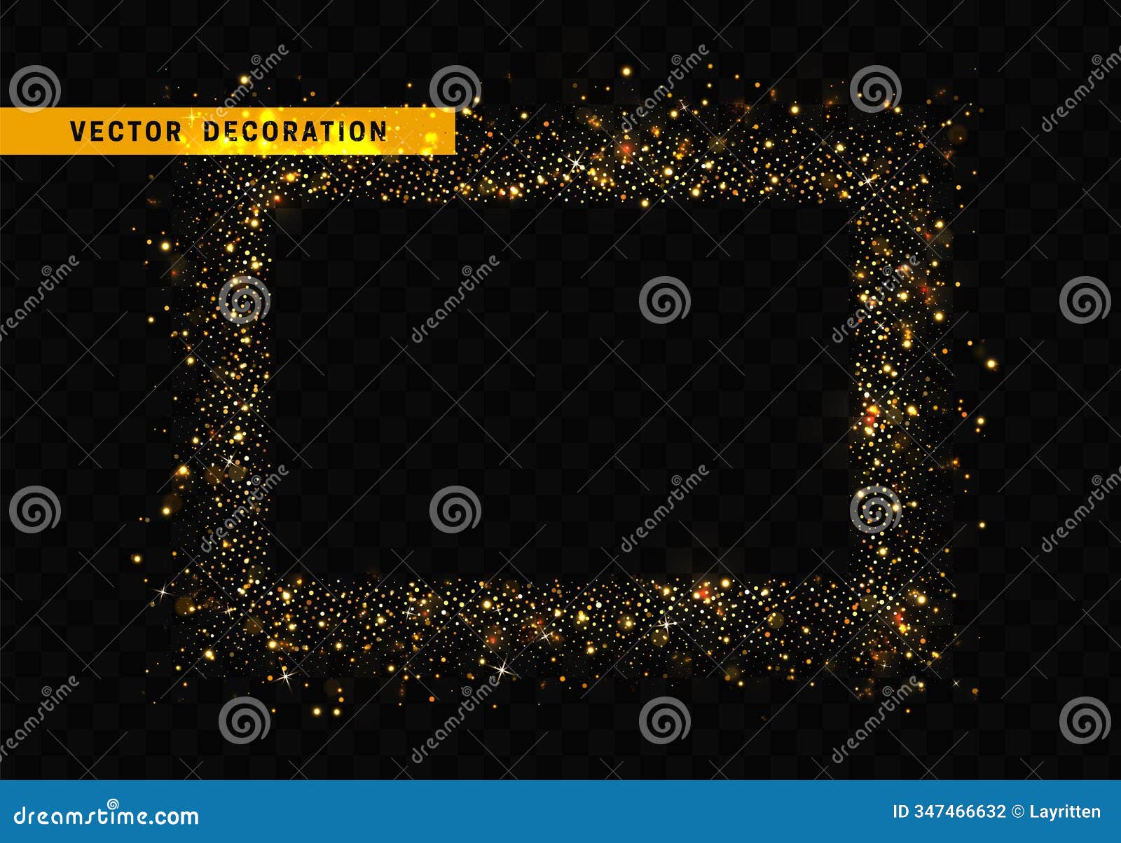 Festive Decorative Background with Sparkles in the Shape of a ...