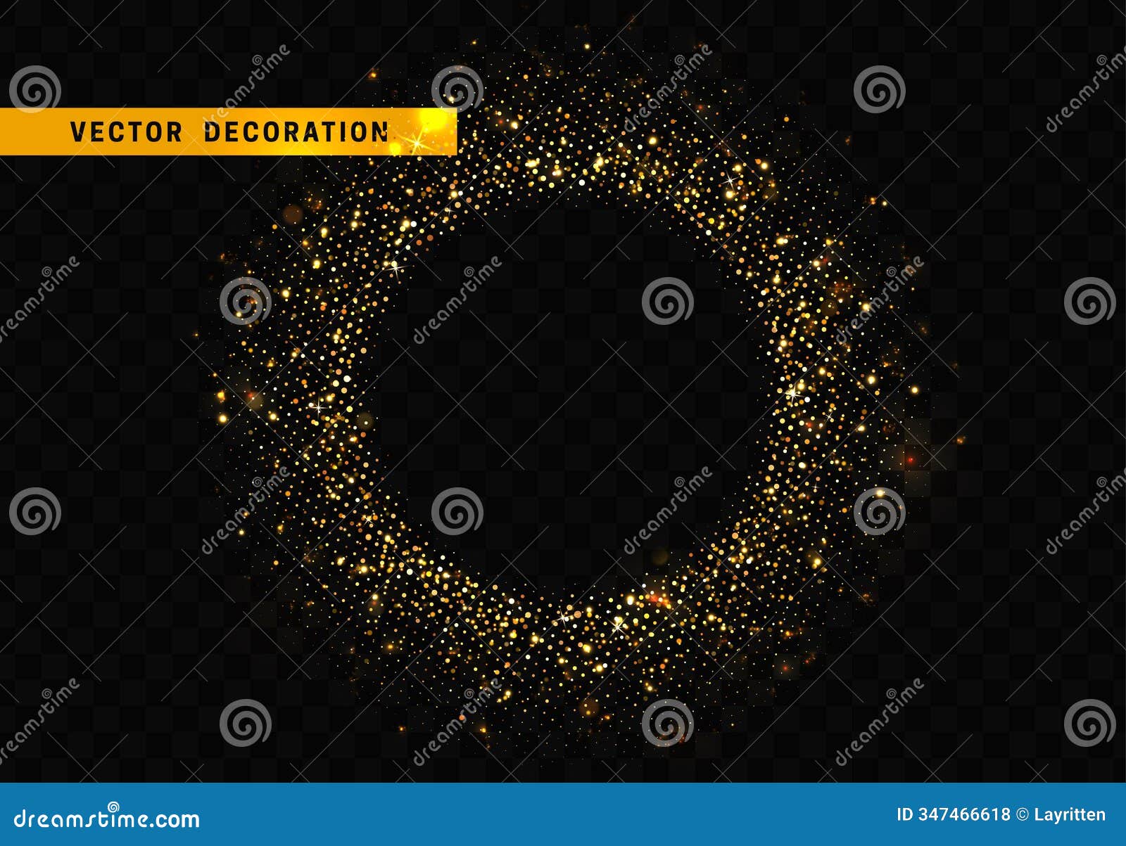 Festive Decorative Background with Sparkles in the Shape of a Round ...