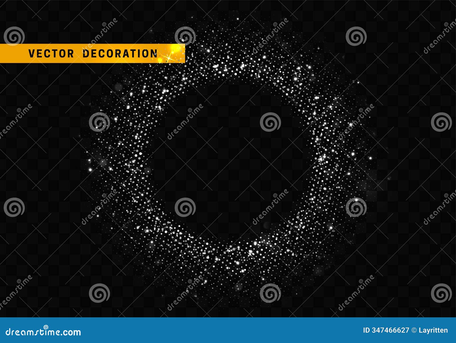 Festive Decorative Background with Sparkles in the Shape of a Round ...