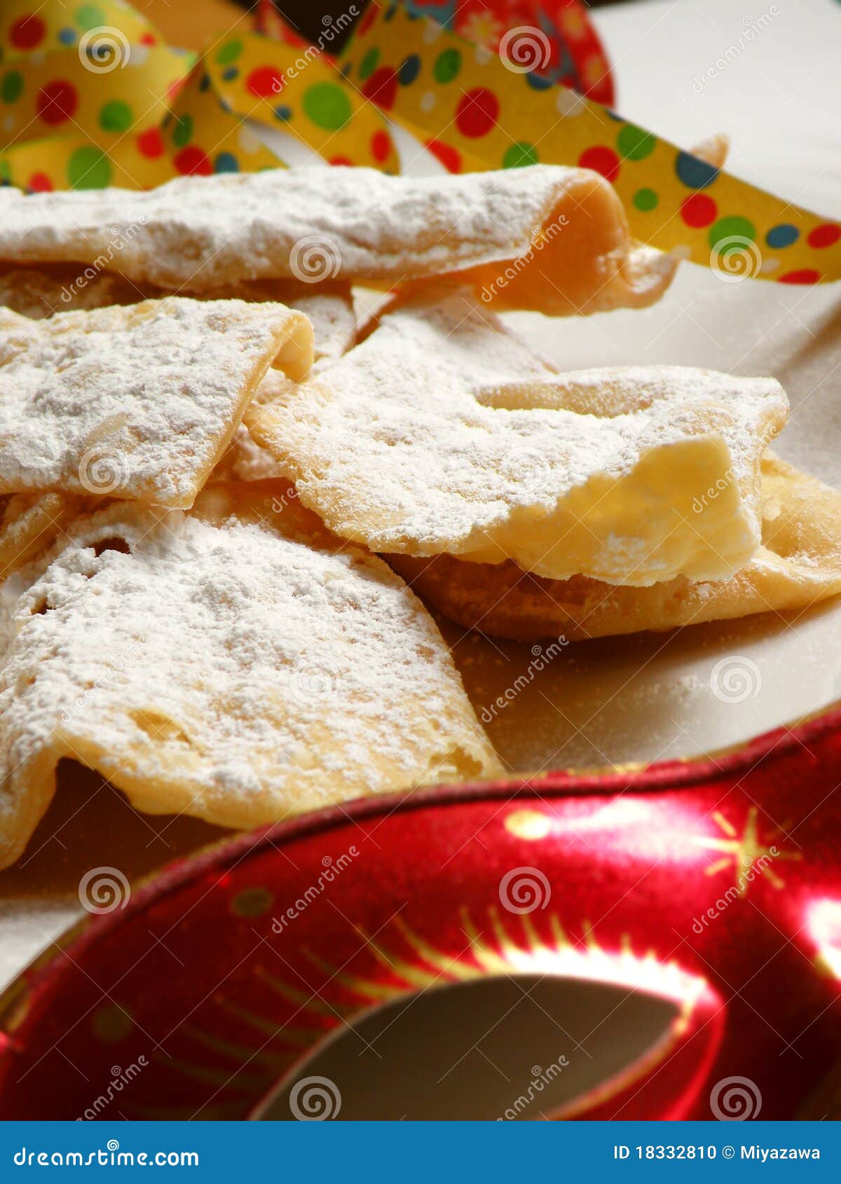 Festive Dessert and Confetti Stock Photo - Image of powder, fried: 18332810