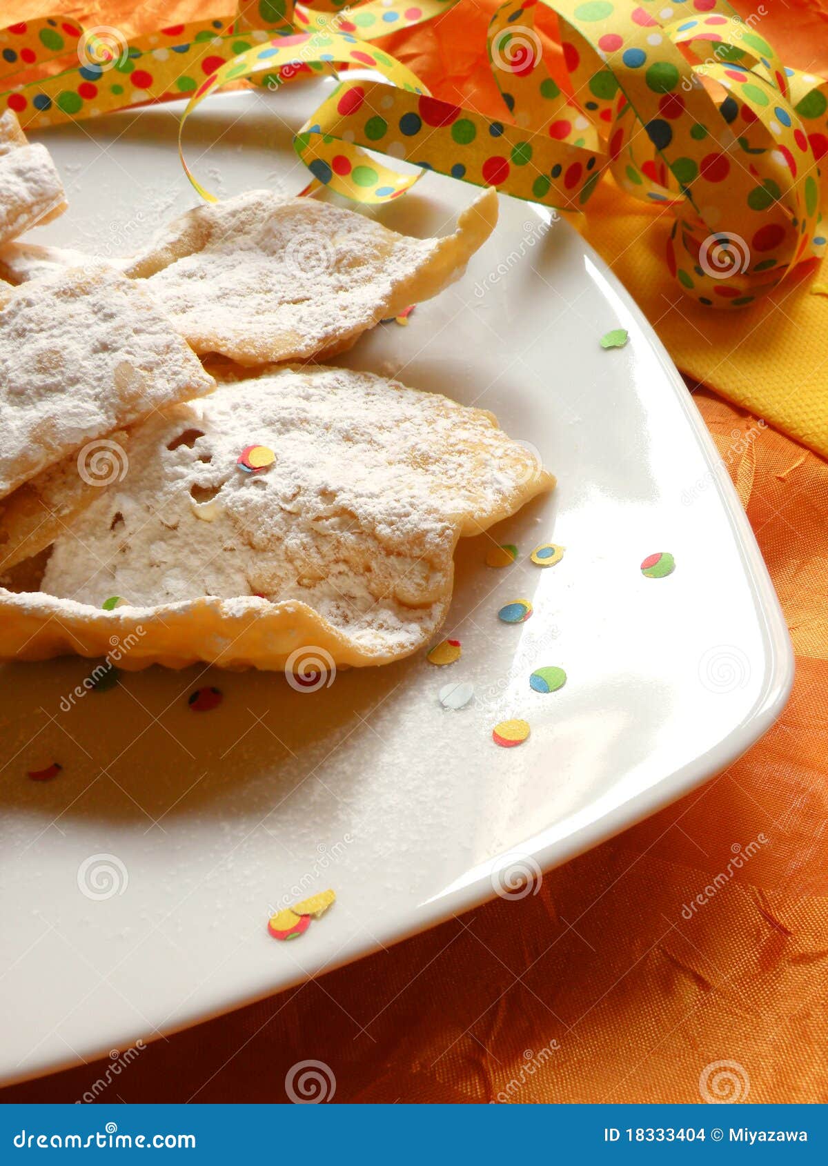 Festive Dessert and Confetti Stock Photo - Image of friedcake, wood ...