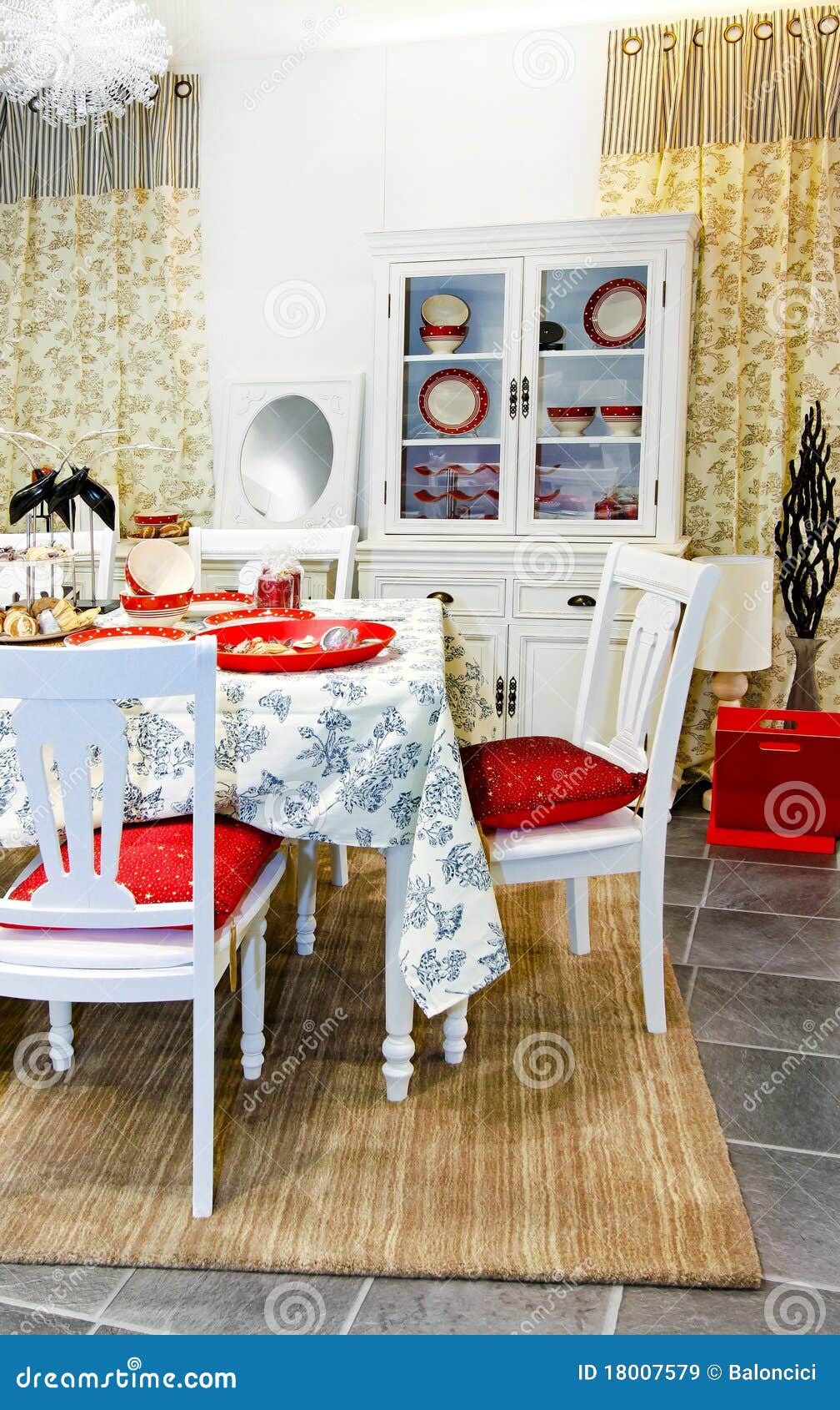 Festive dining table stock image. Image of cabinet, style - 18007579