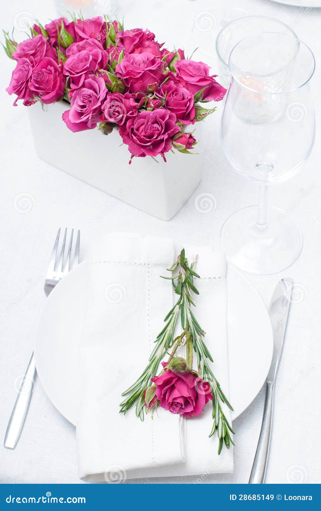 Festive Dining Table Setting with Pink Roses Stock Image - Image of ... Festive Dining Table Setting with Pink Roses Stock Image - Image of ...