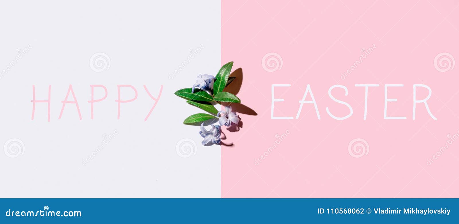 A Festive Easter Composition. View from Above. Concept of the Spring ...