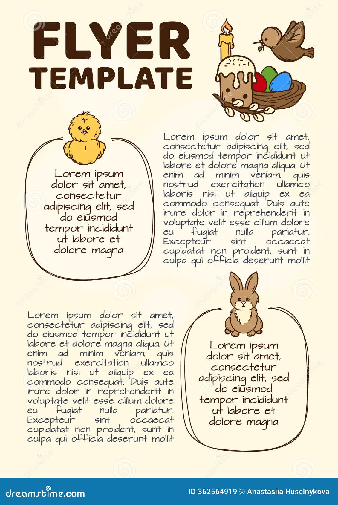 Easter Flyer. Advertising Template For Store, Services, Holiday ...