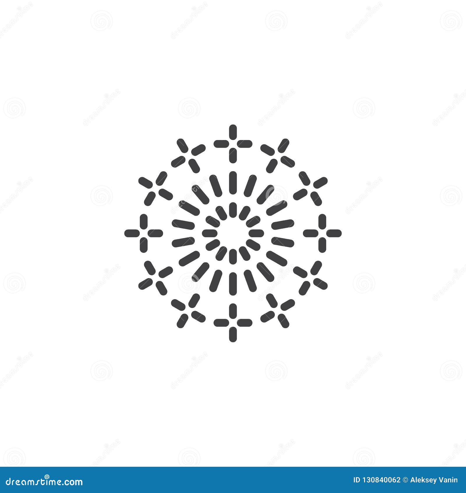 Festive Firework Outline Icon Stock Vector - Illustration of graphics ...