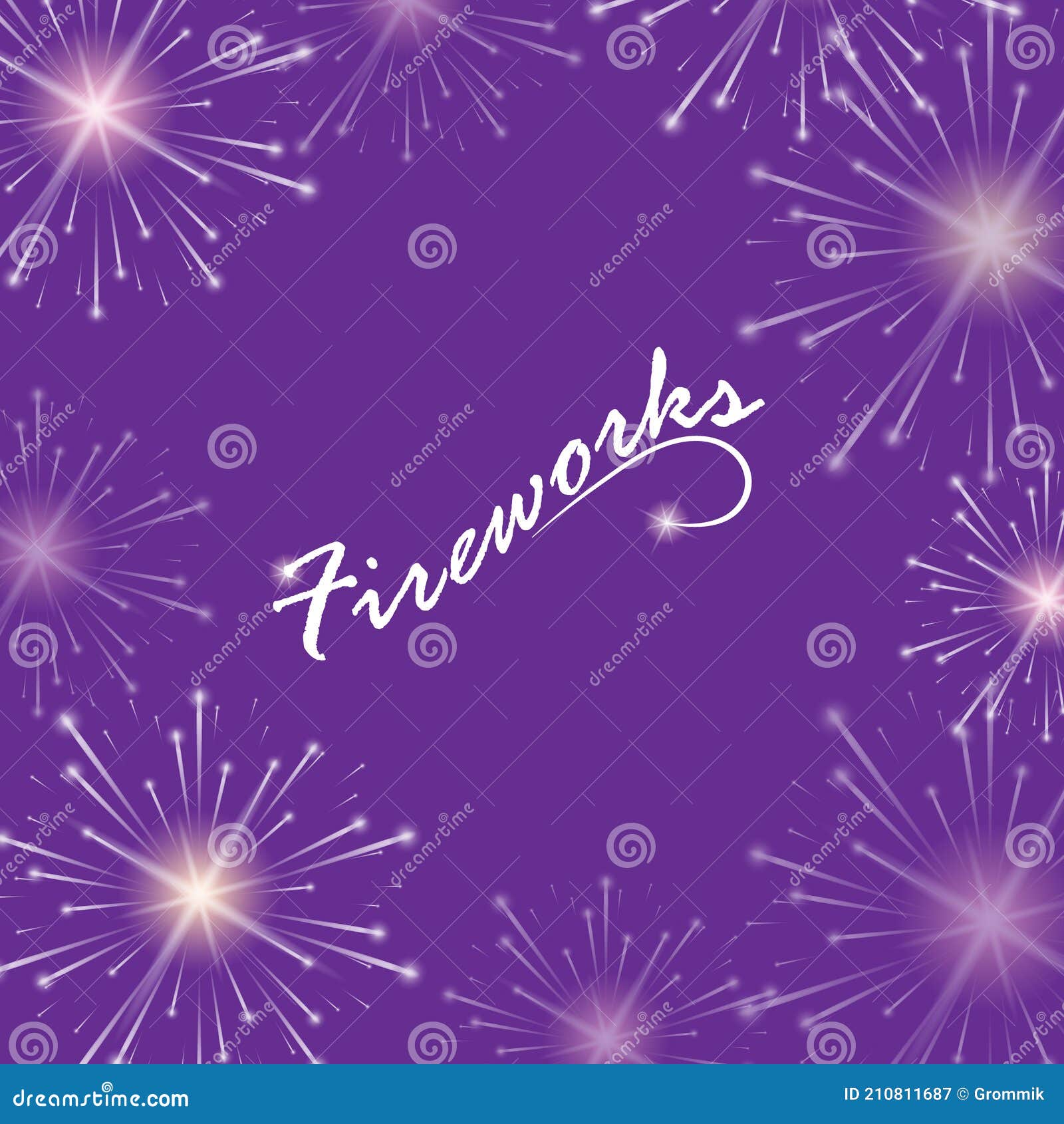 Festive Fireworks. Realistic Fireworks Display for Banner, Poster ...