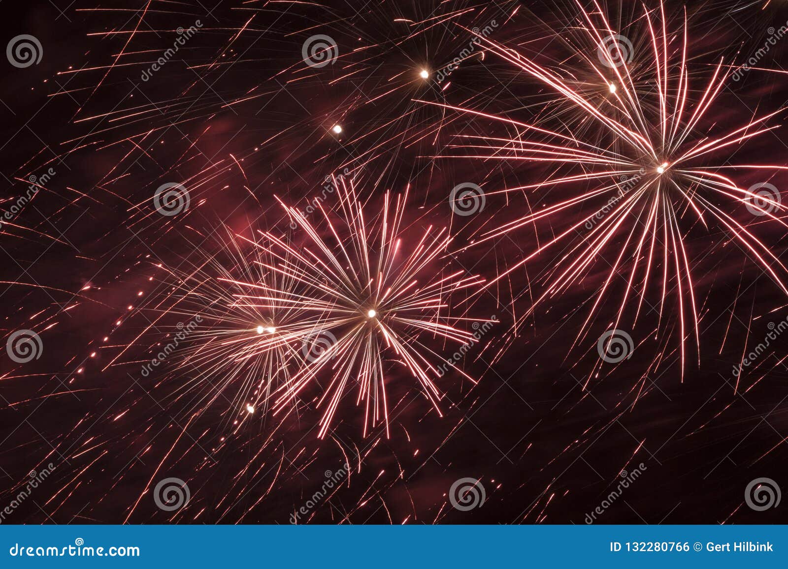 Fireworks, Shooting Rockets and Fire Stock Photo - Image of shooting ...