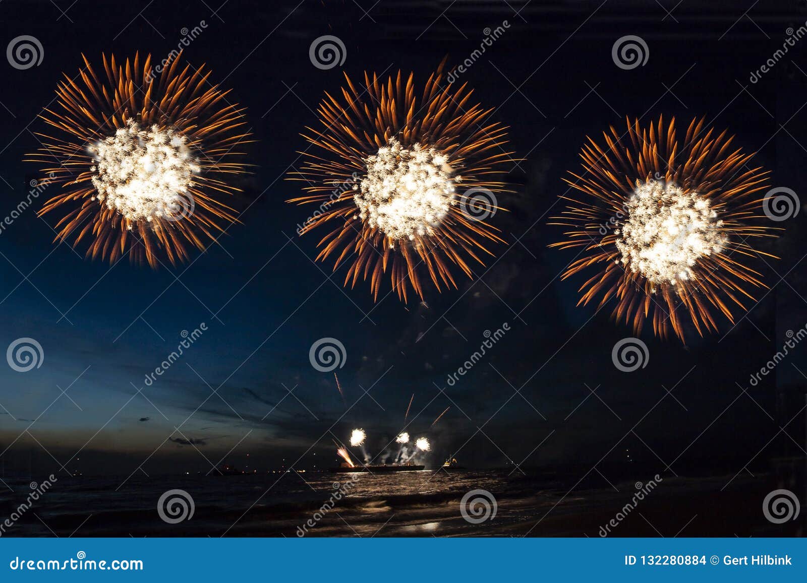 Fireworks, Shooting Rockets and Fire Stock Photo - Image of fireworks ...