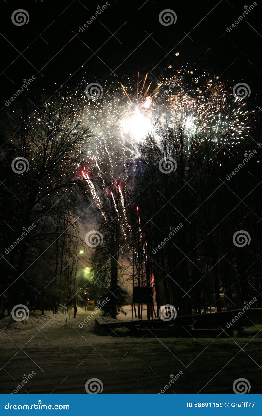 Festive fireworks stock image. Image of performer, gasoline - 58891159