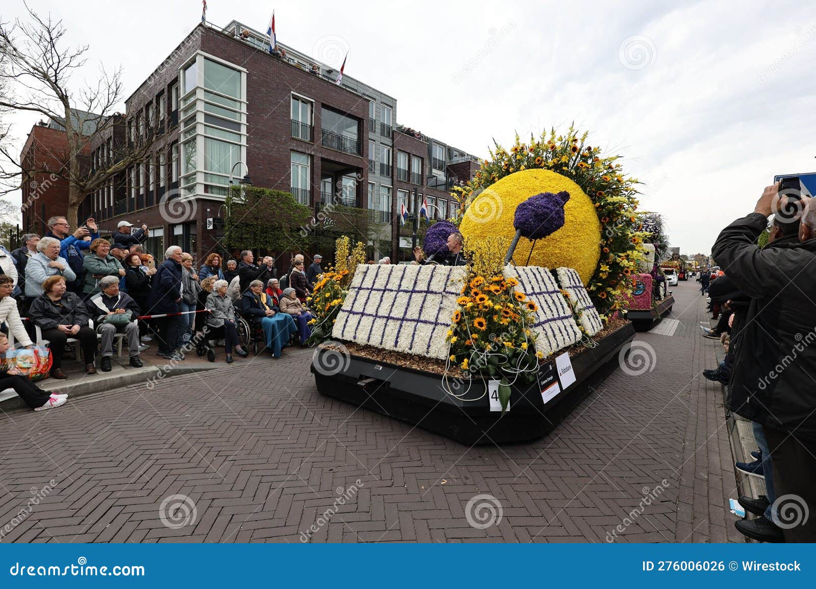 Festive Float Featuring a Decorated Egg Positioned on Its Back at the ...