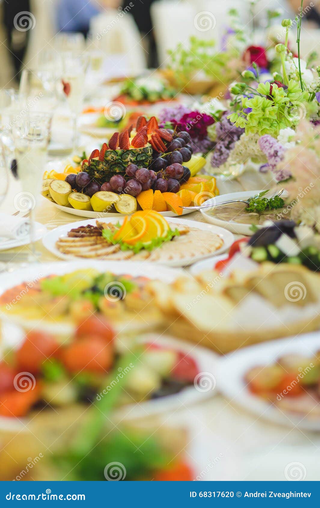 Festive Food Table stock photo. Image of decoration, group - 68317620