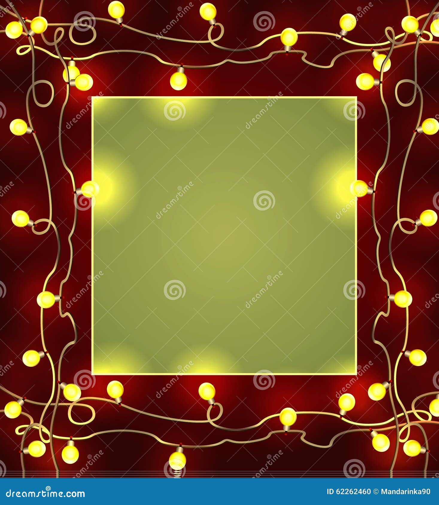Festive Frame with Garlands Stock Vector - Illustration of garland ...