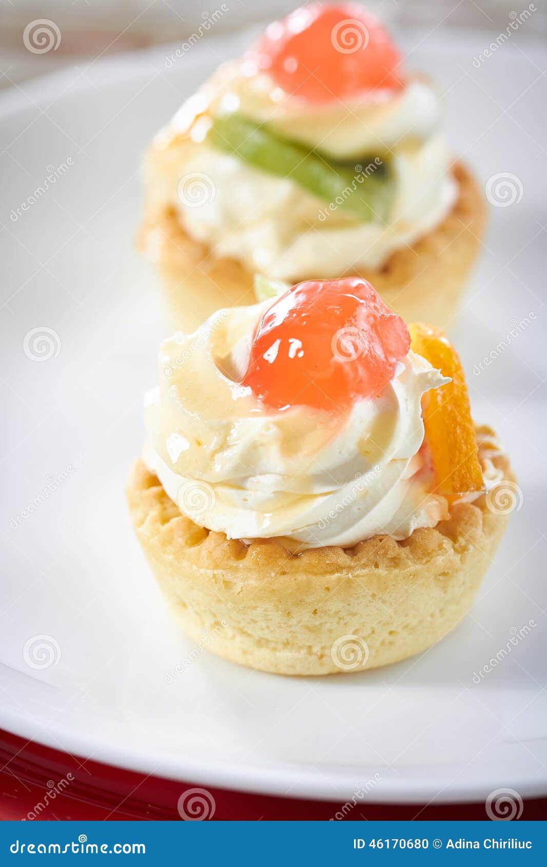 Festive fruit mini tarts stock photo. Image of food, kitchen - 46170680