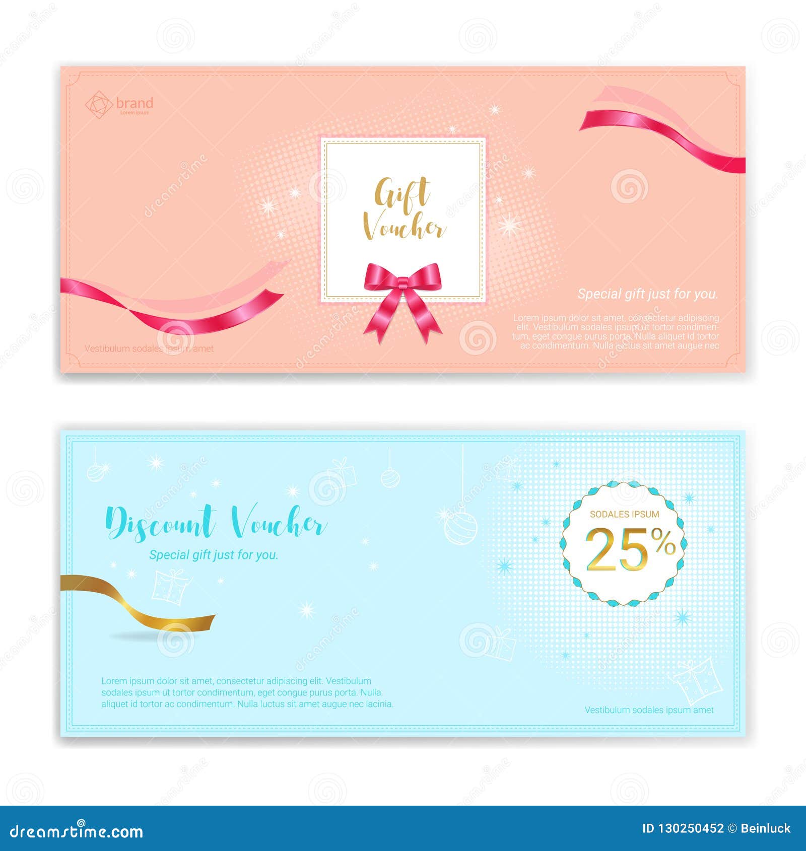 Festive Gift Certificate, Voucher, Gift Card or Cash Coupon Temp Stock ...