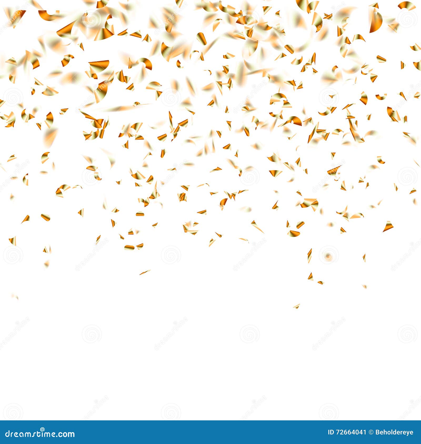 Festive Glittering Gold Confetti Falling. EPS 10 Stock Vector ...