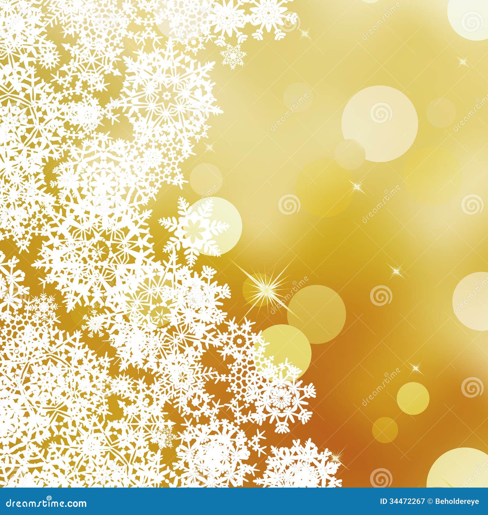 Festive Gold Christmas with Bokeh Lights. EPS 10 Stock Vector ...