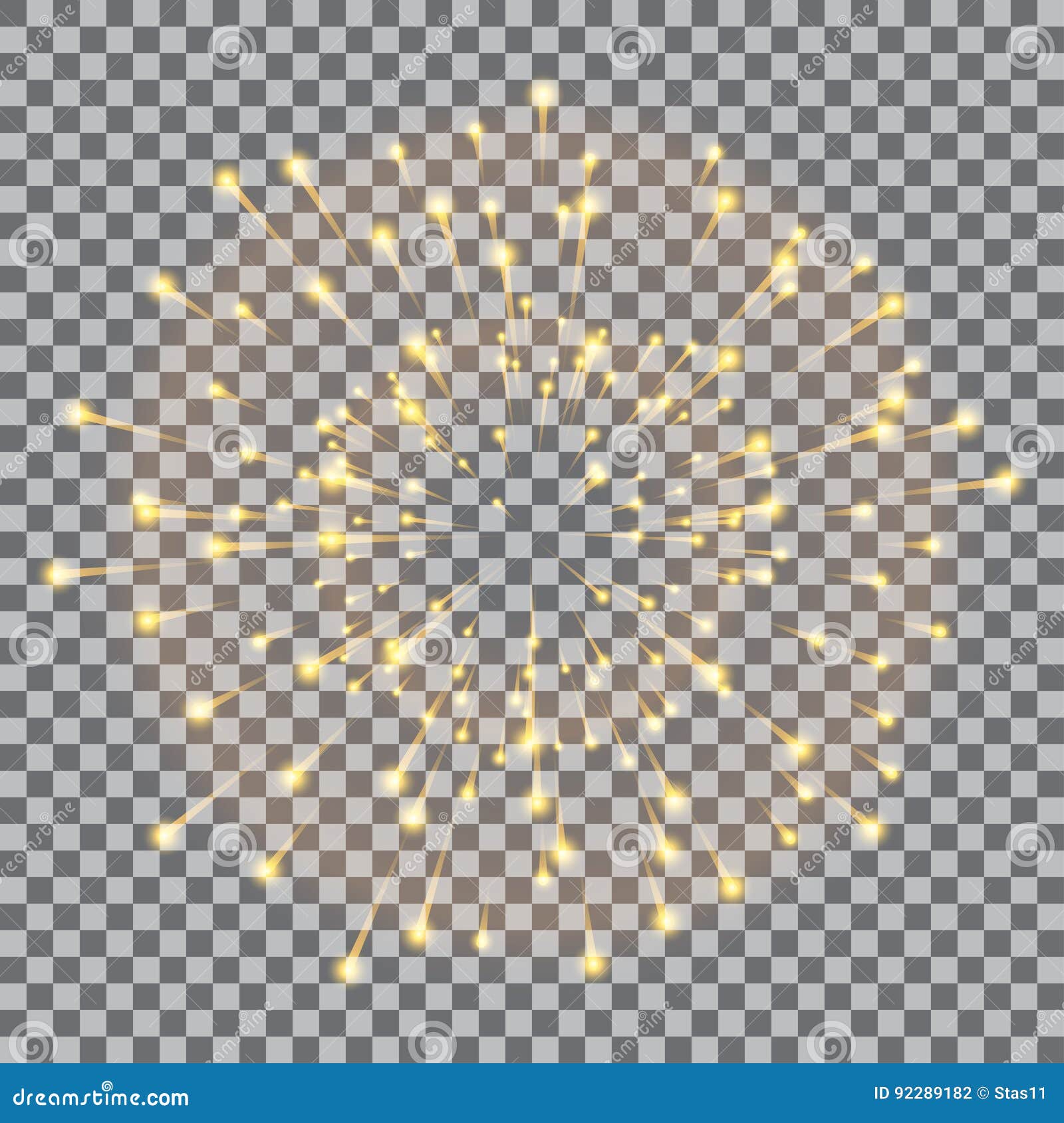 Firework Salute Magic Light Effect Stars Burst Isolated On Trans Vector ...