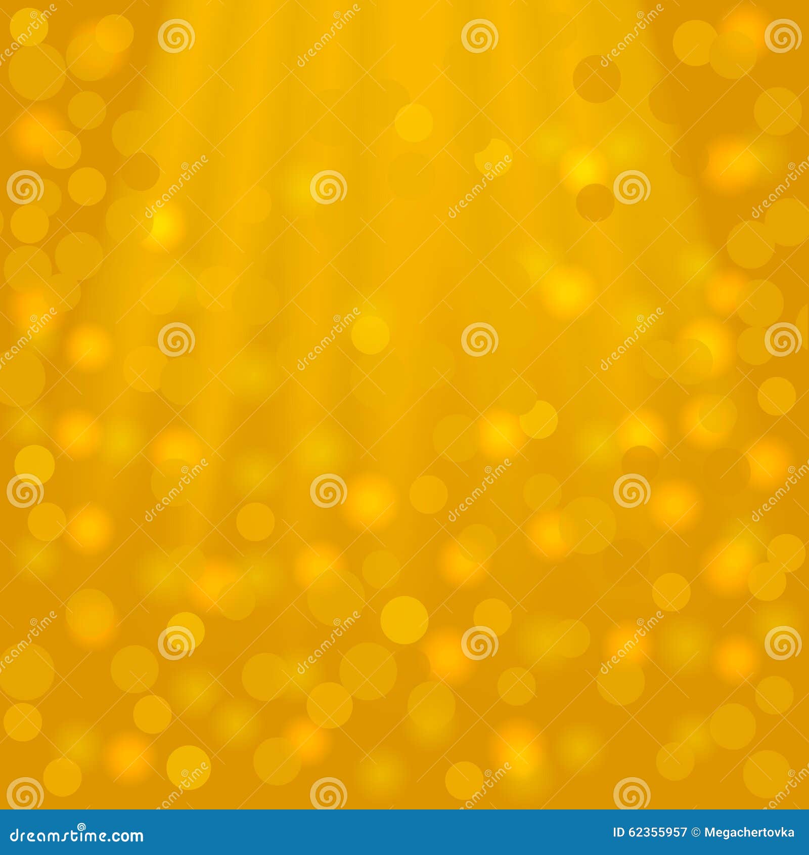 Festive Golden Square Background with Beams and Bokeh Stock Vector ...