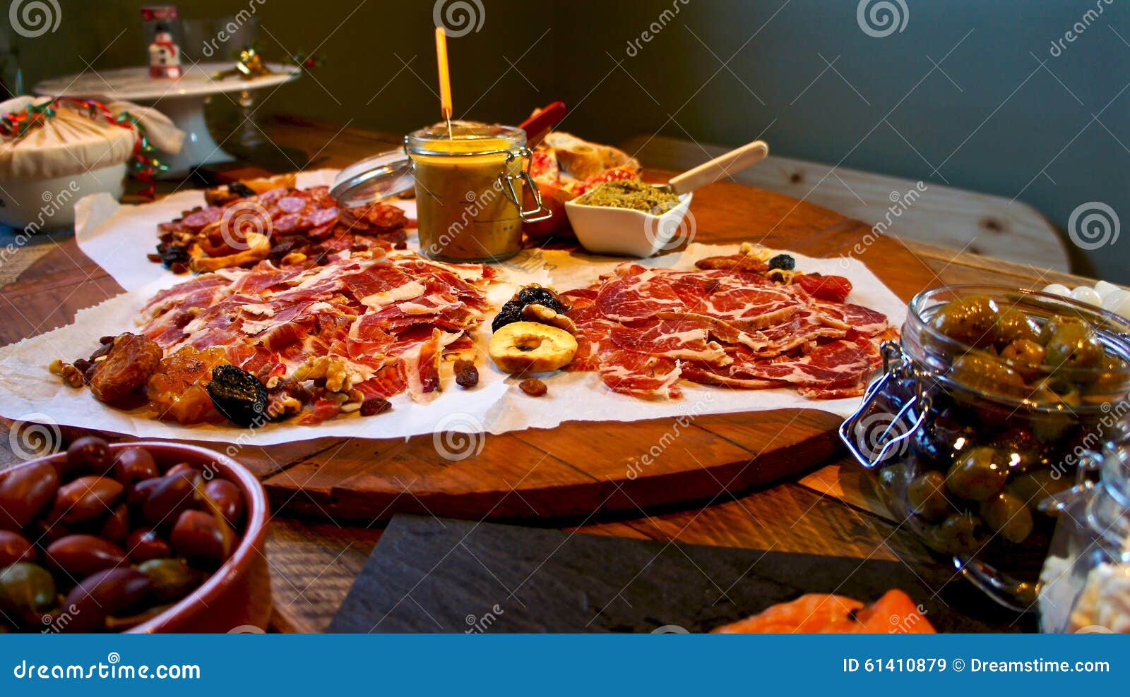 Festive Gourmet Table stock image. Image of iberico, europe - 61410879