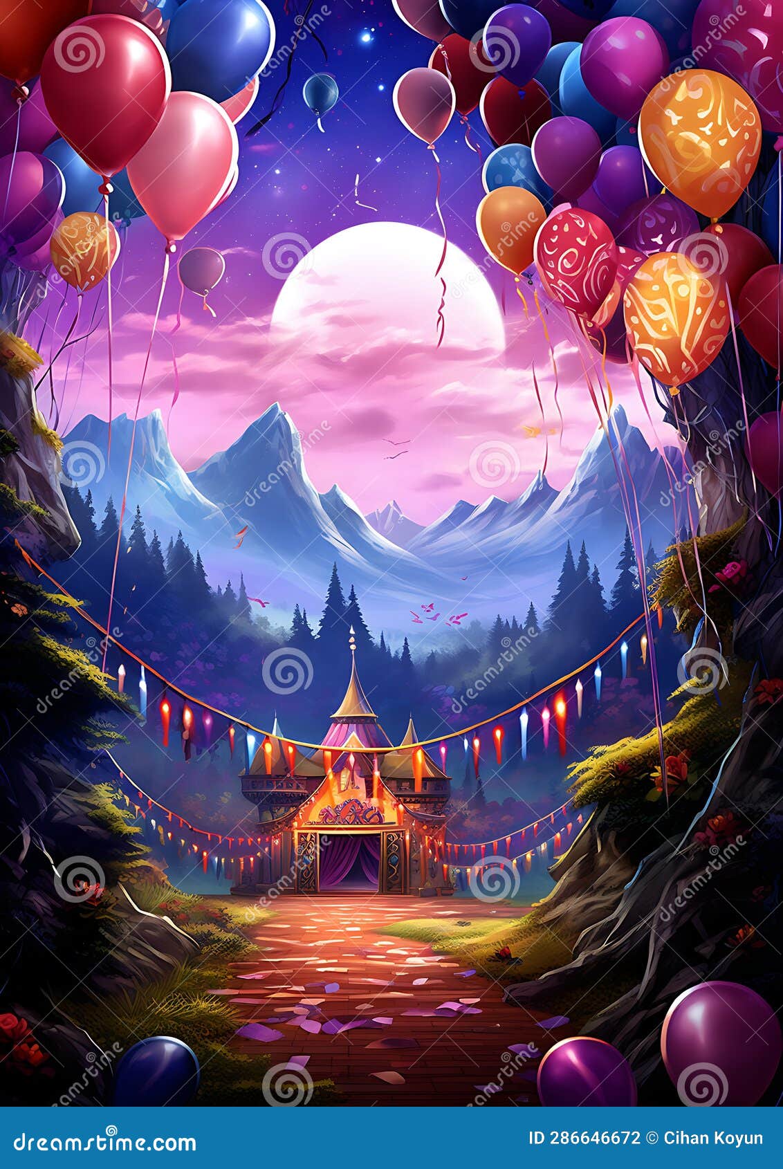 Festive graphics stock illustration. Illustration of flyer - 286646672