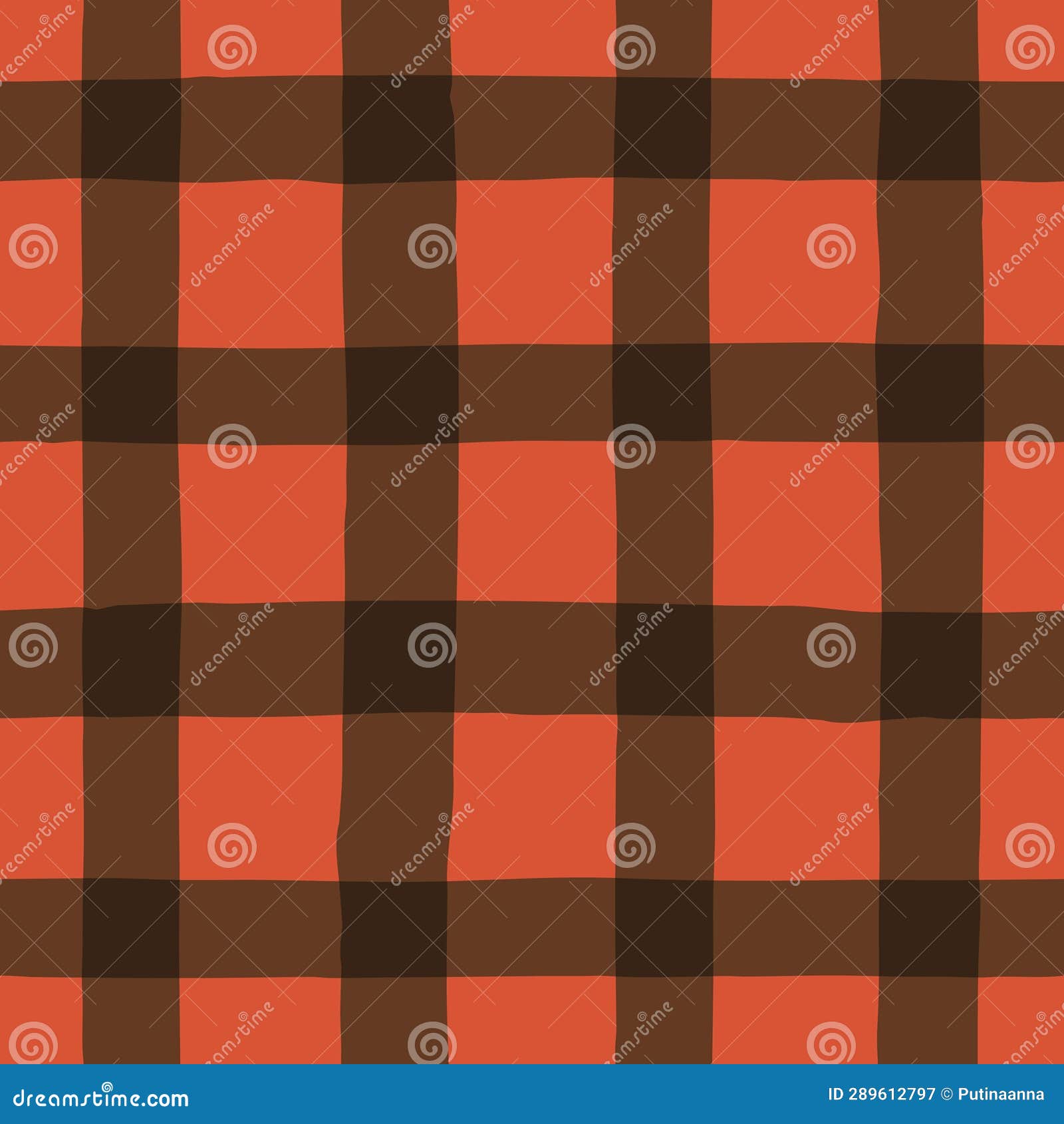 Festive Hand-Drawn Checked Vector Seamless Pattern Stock Illustration ...