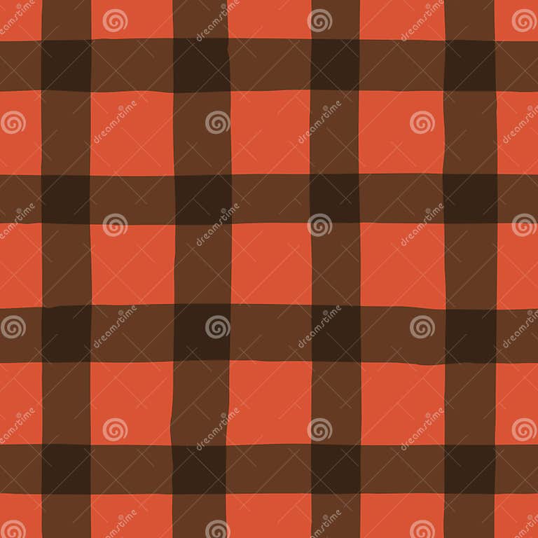 Festive Hand-Drawn Checked Vector Seamless Pattern Stock Vector ...