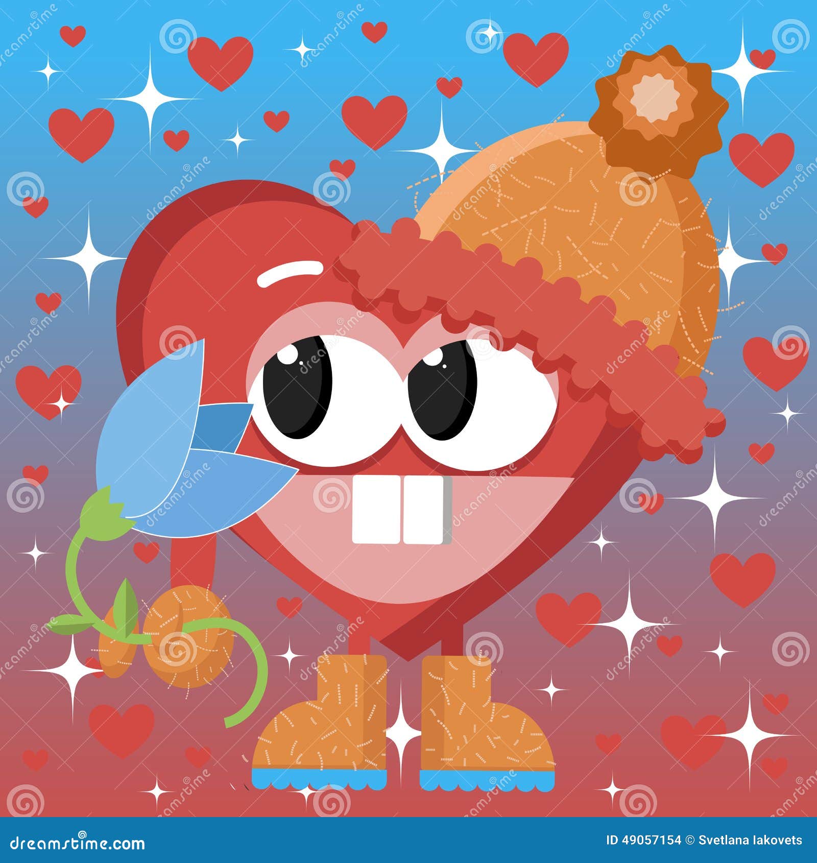 Festive heart stock vector. Illustration of date, february - 49057154