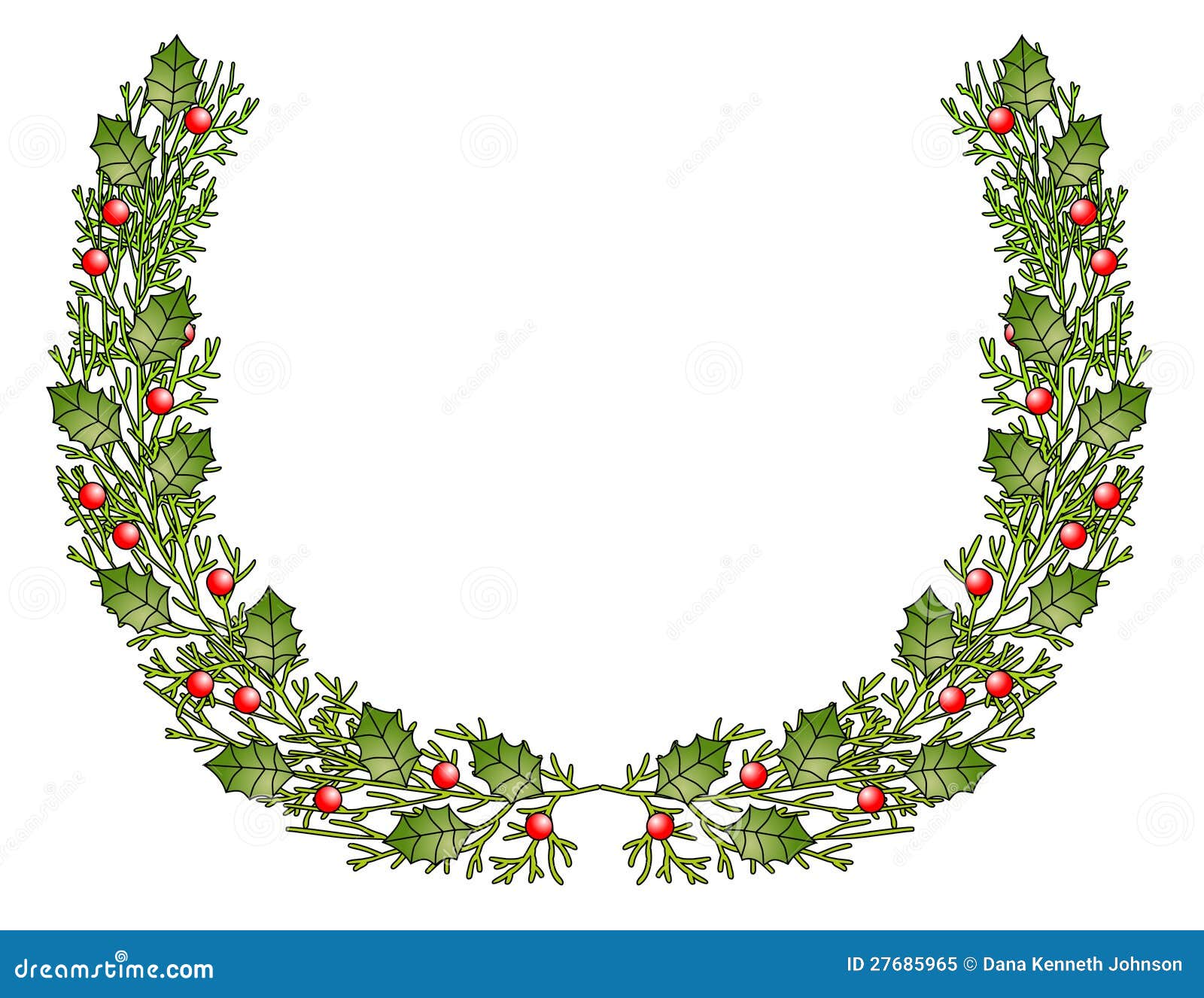 Festive Holly Bough stock illustration. Illustration of bough - 27685965