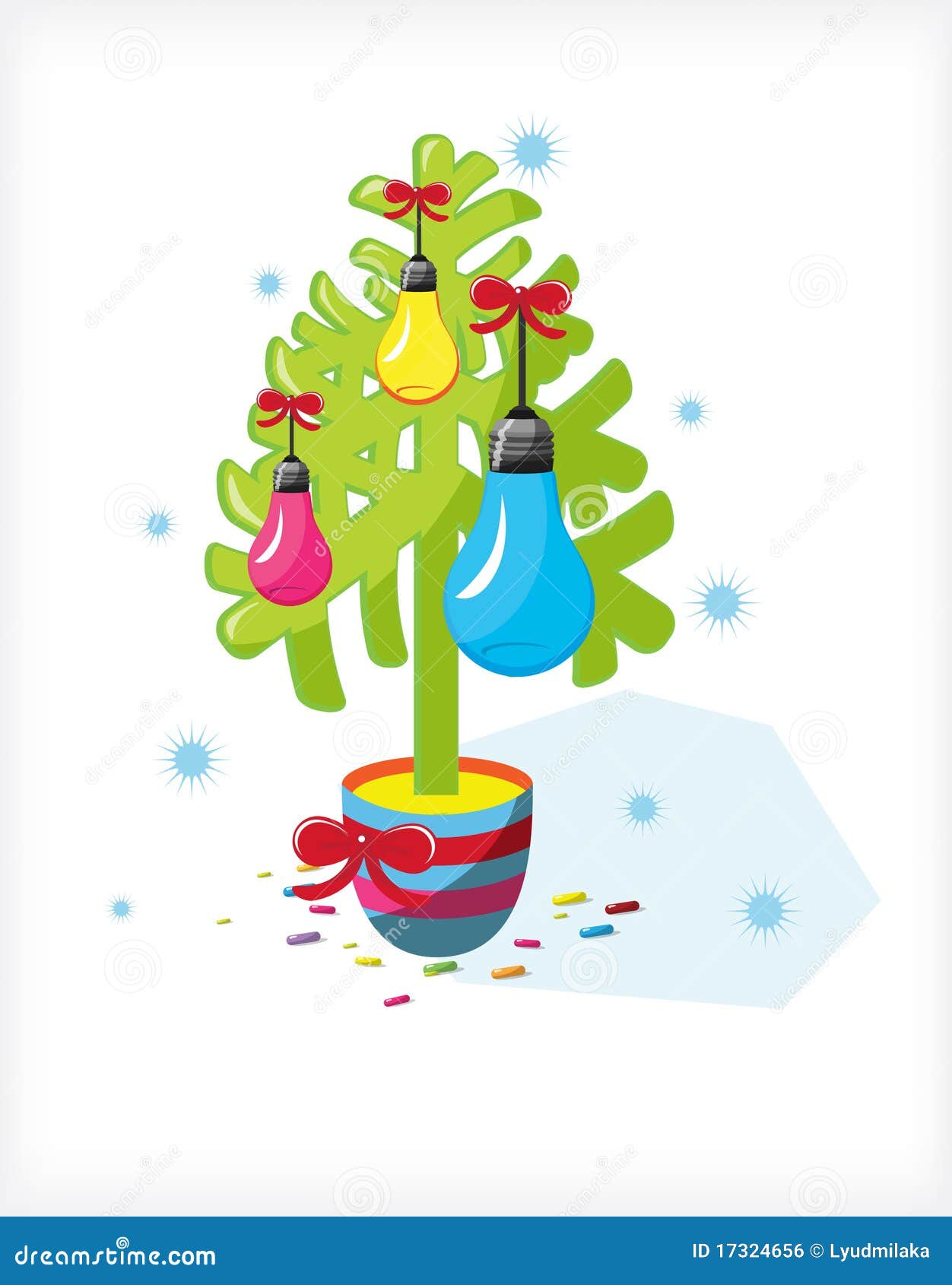 Festive lights stock vector. Illustration of modern, branches - 17324656