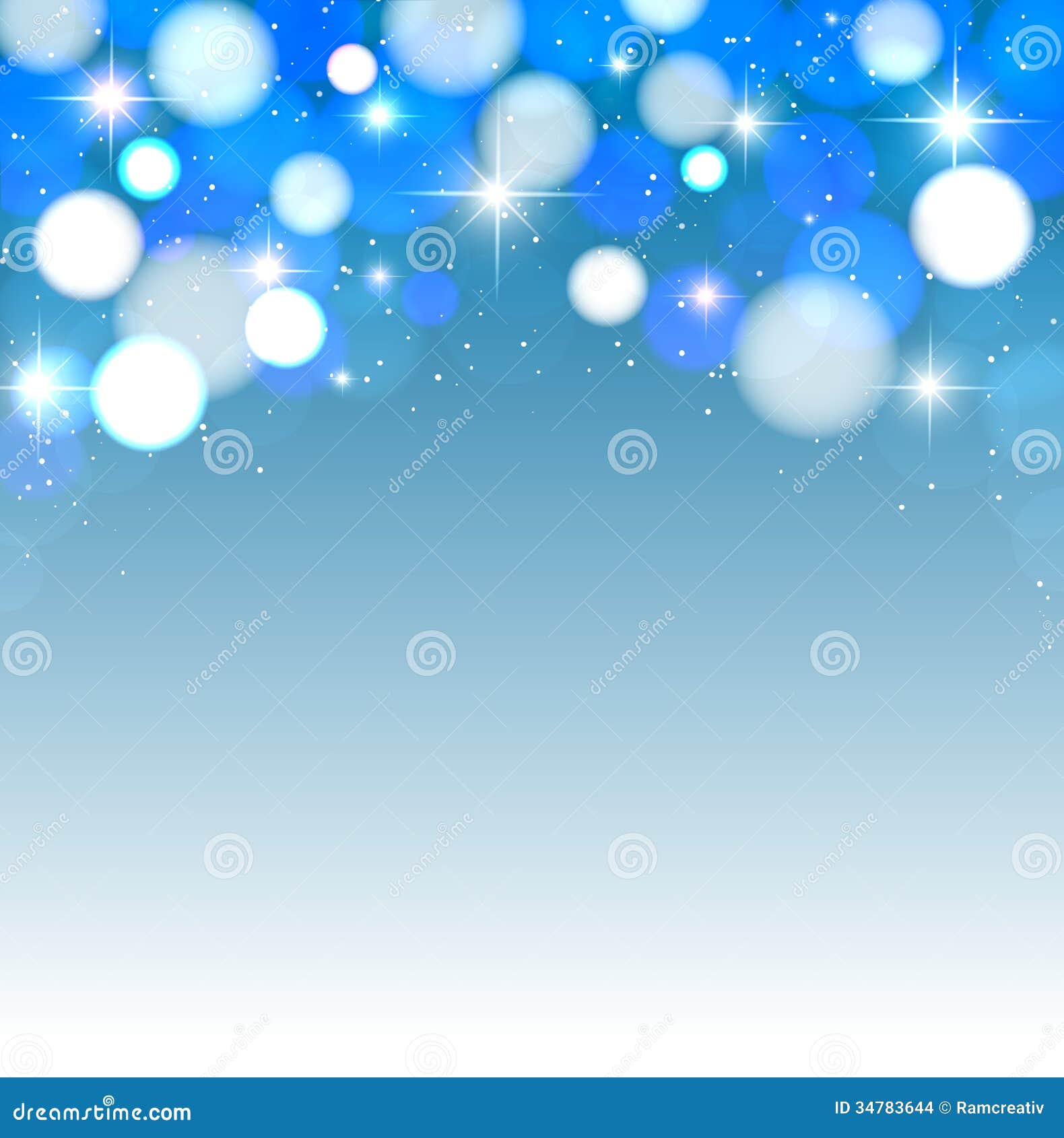 Festive Lights on a Blue Background Stock Vector - Illustration of ...