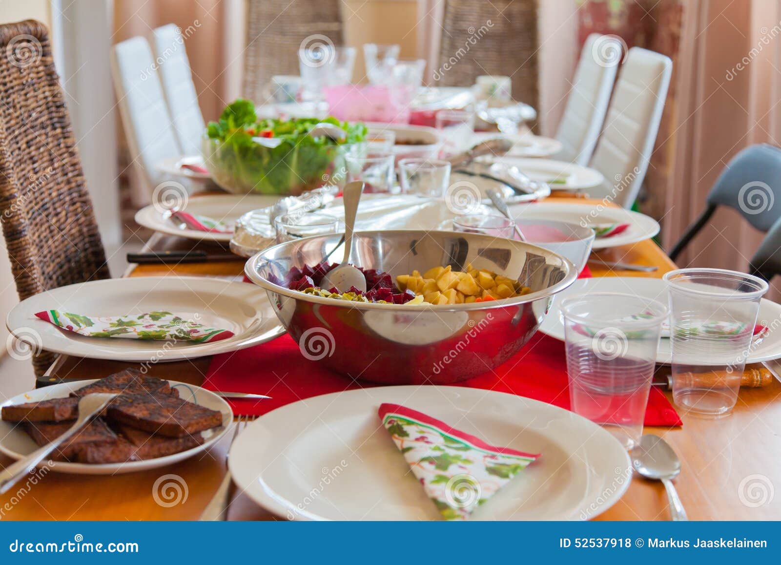 Festive Lunch table stock photo. Image of dinner, cutlery - 52537918