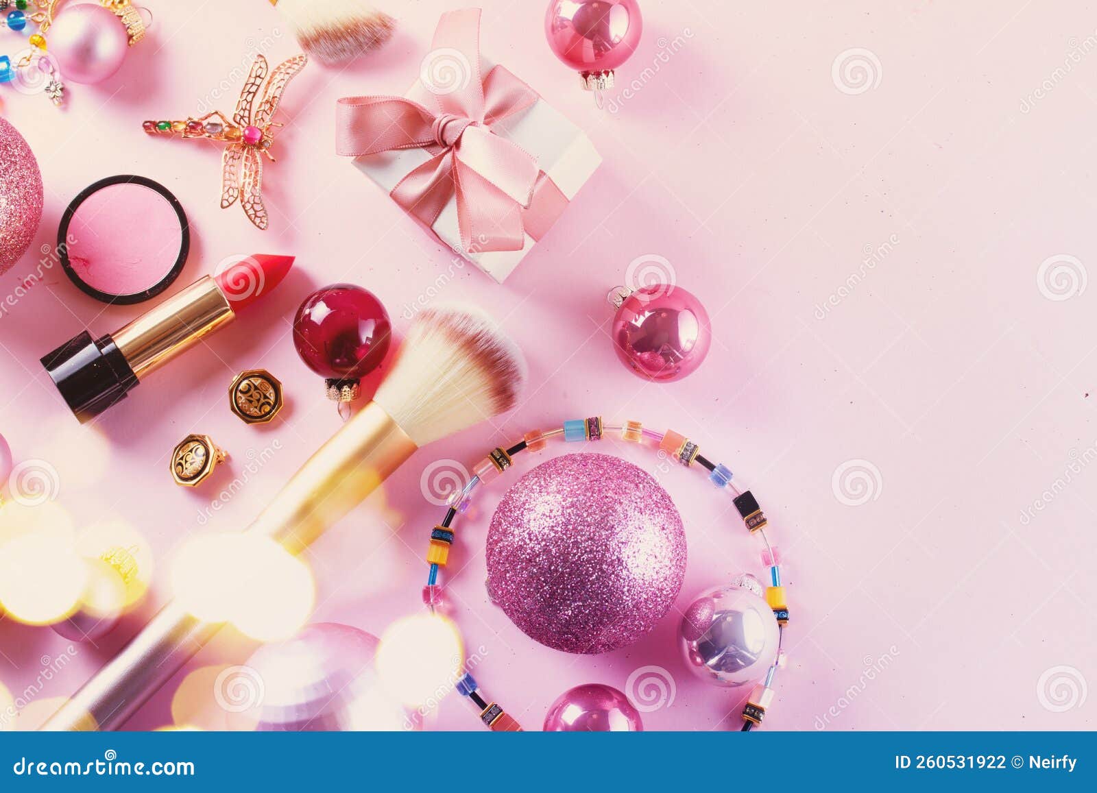 Festive make up stock photo. Image of flat, decorative - 260531922