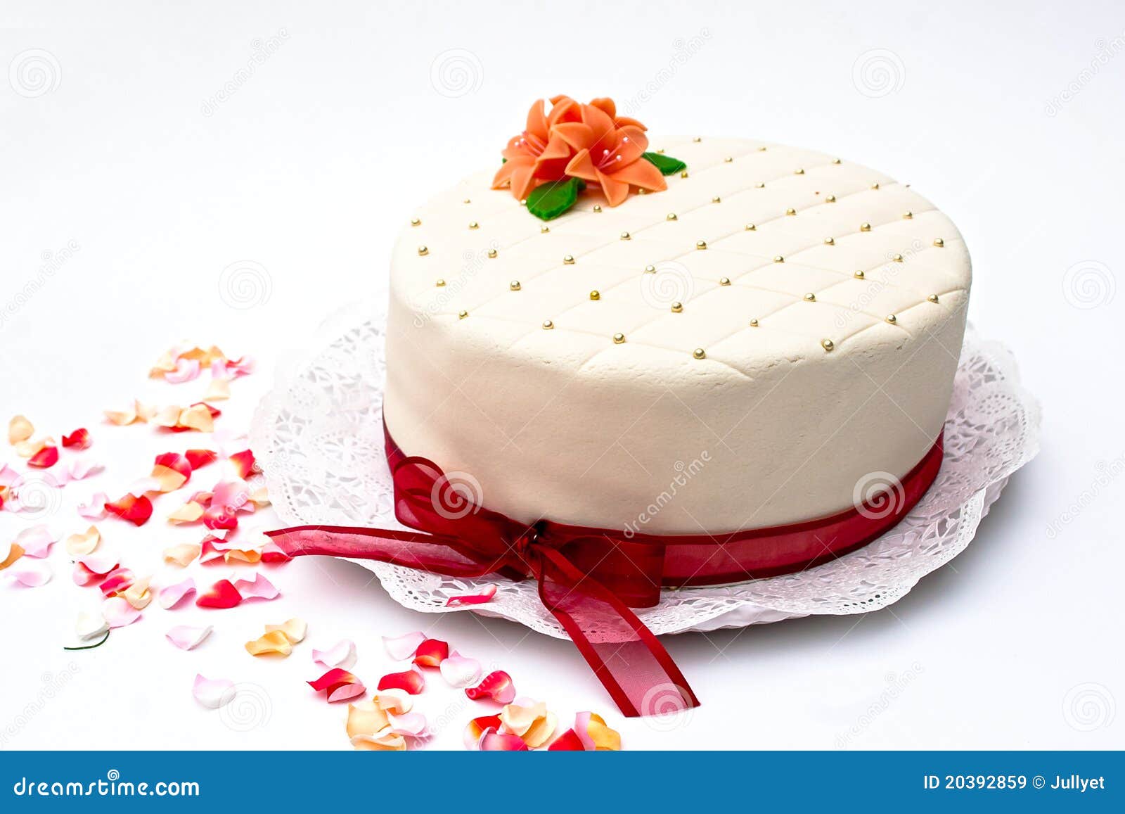 Festive marzipan cake stock image. Image of bake, gift - 20392859