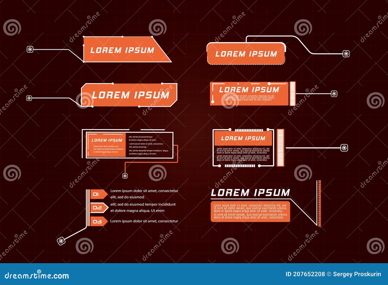 Futuristic Style Leader Callout HUD. Stock Vector - Illustration of ...