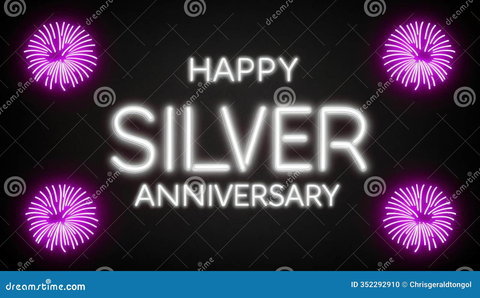 Festive Neon Backlit Style of the Word Happy Silver an Ai Generated ...