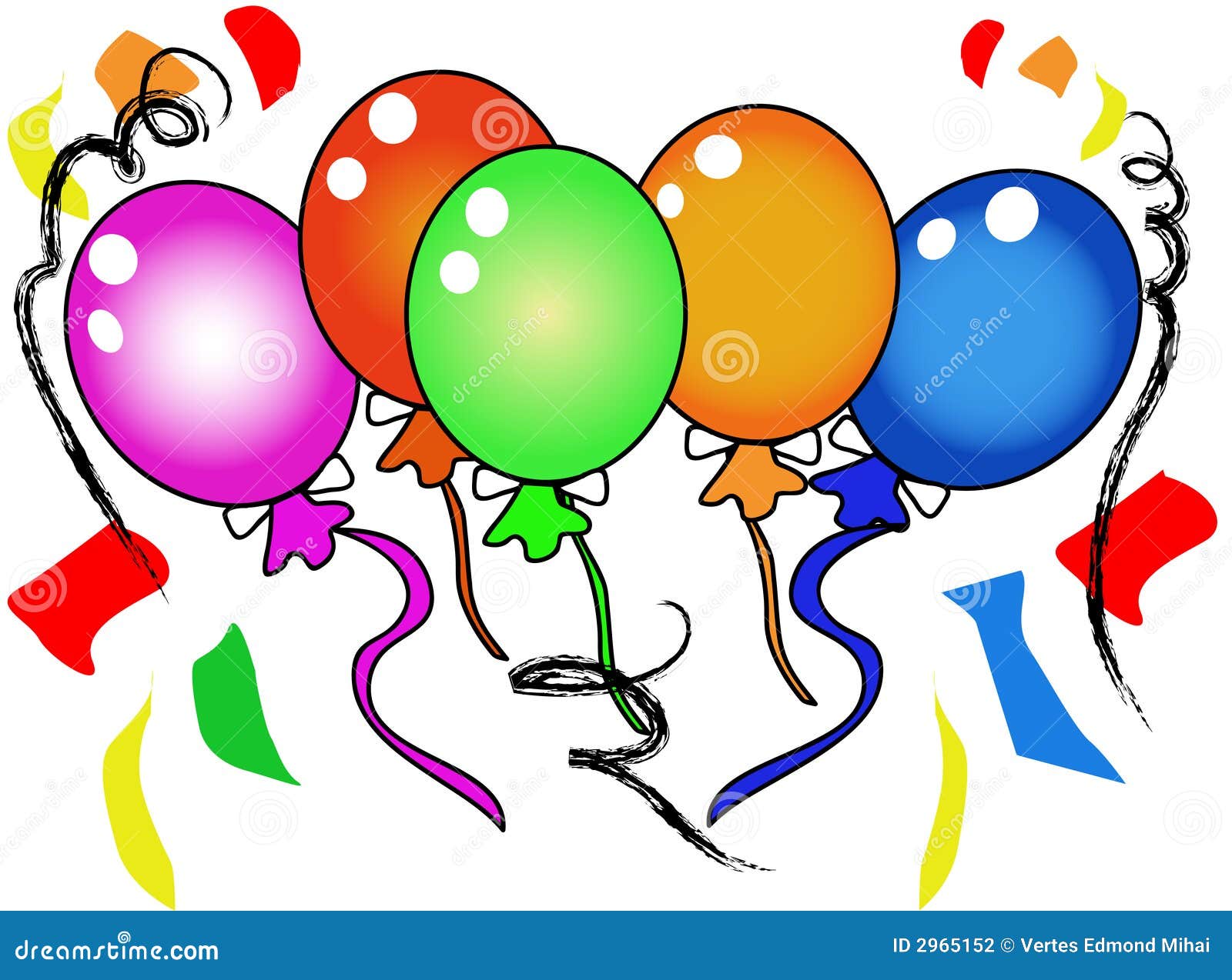 Festive party balloons stock illustration. Illustration of games - 2965152