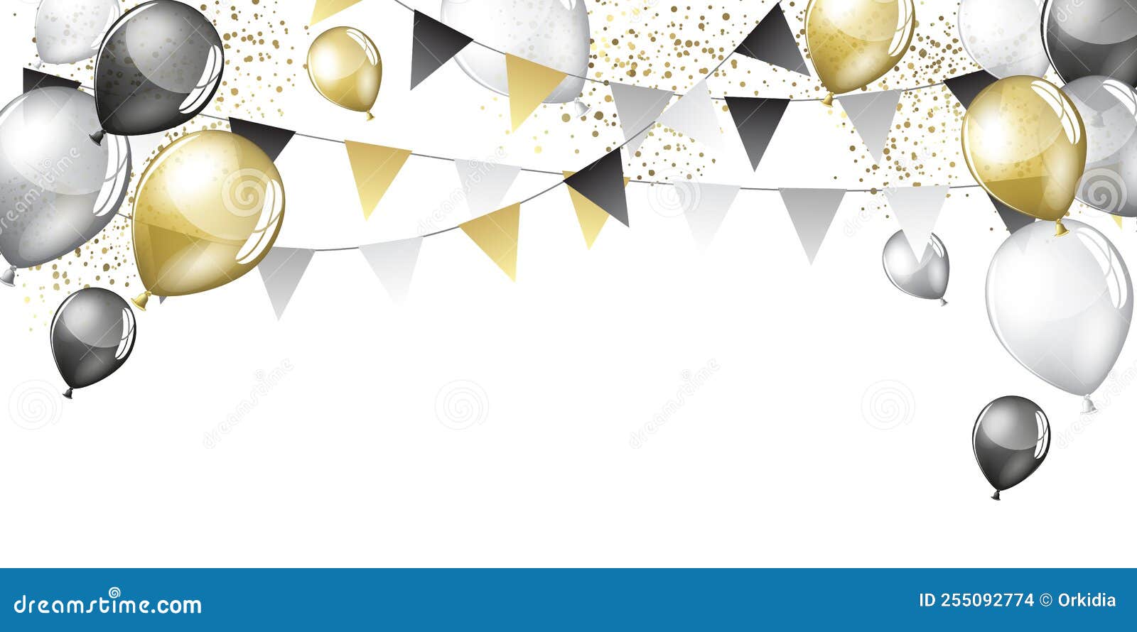 Festive Party Balloons Elements Stock Illustration - Illustration of ...