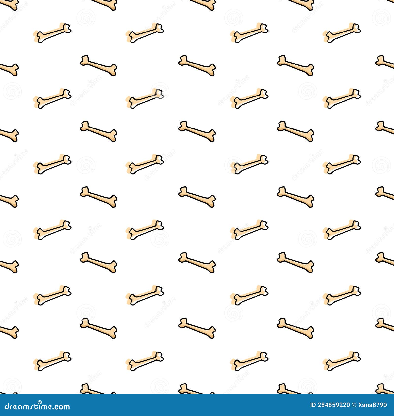 Festive Pattern with Yellow Skeleton Bones Stock Vector - Illustration ...