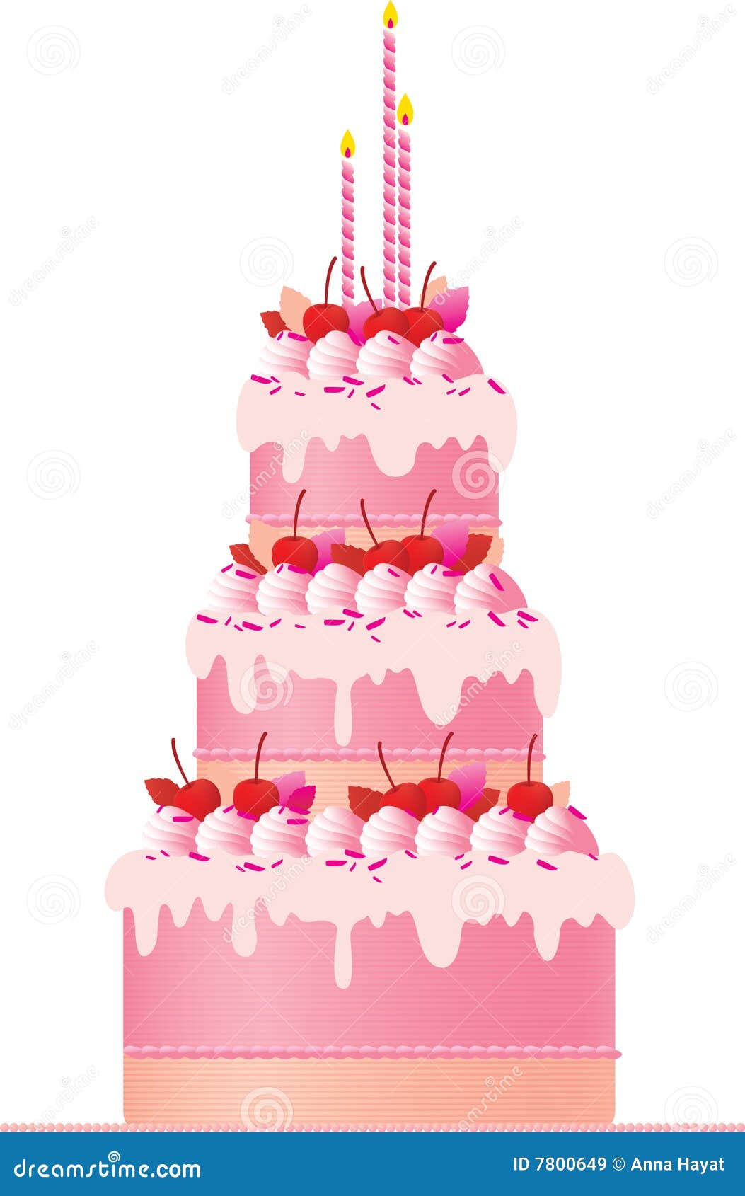 Pink Cake Carrier With Pattern Cartoon Vector | CartoonDealer.com ...