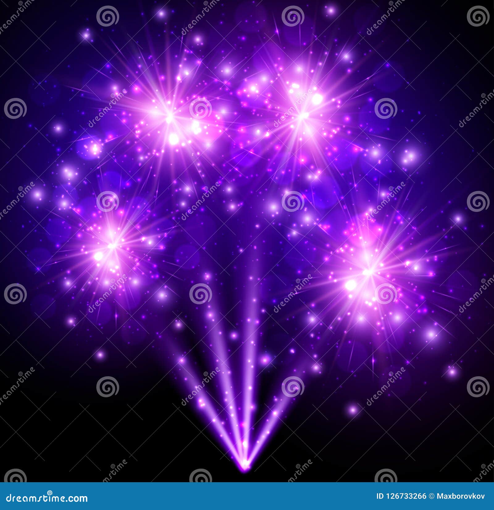 Festive Purple Firework Background. Stock Vector - Illustration of ...