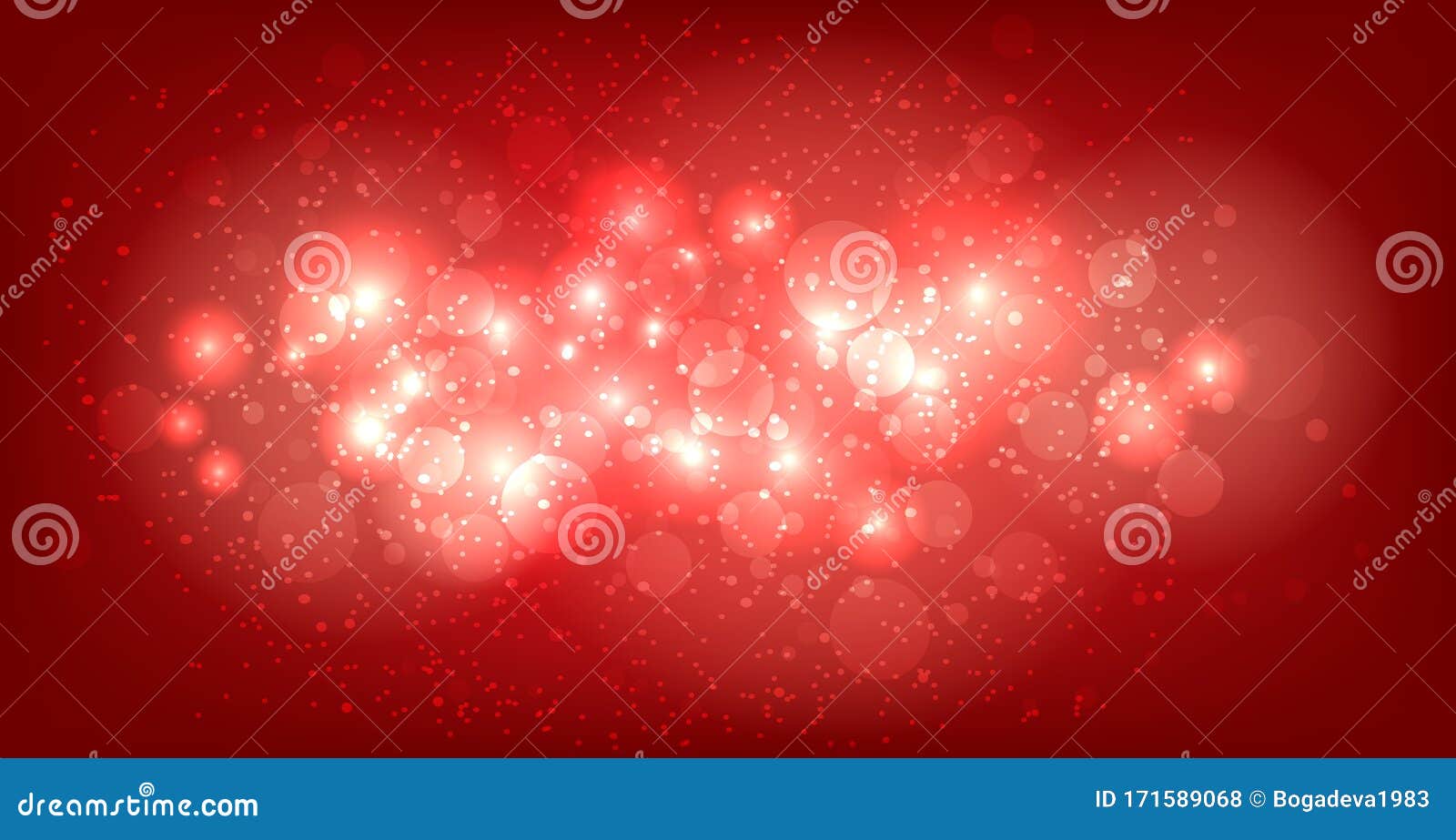 Festive Red Background with Shining Bubbles Stock Vector - Illustration ...