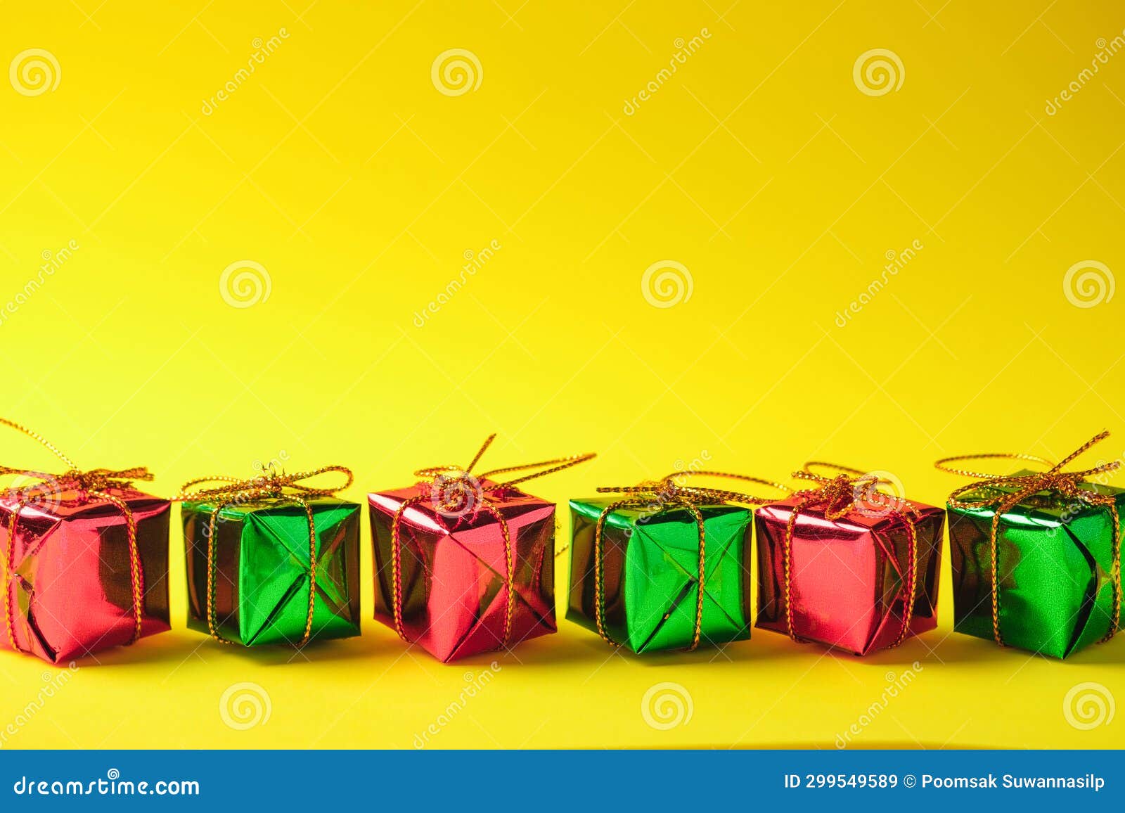 Festive Red and Green Gift Boxes Stock Image - Image of ribbon ...